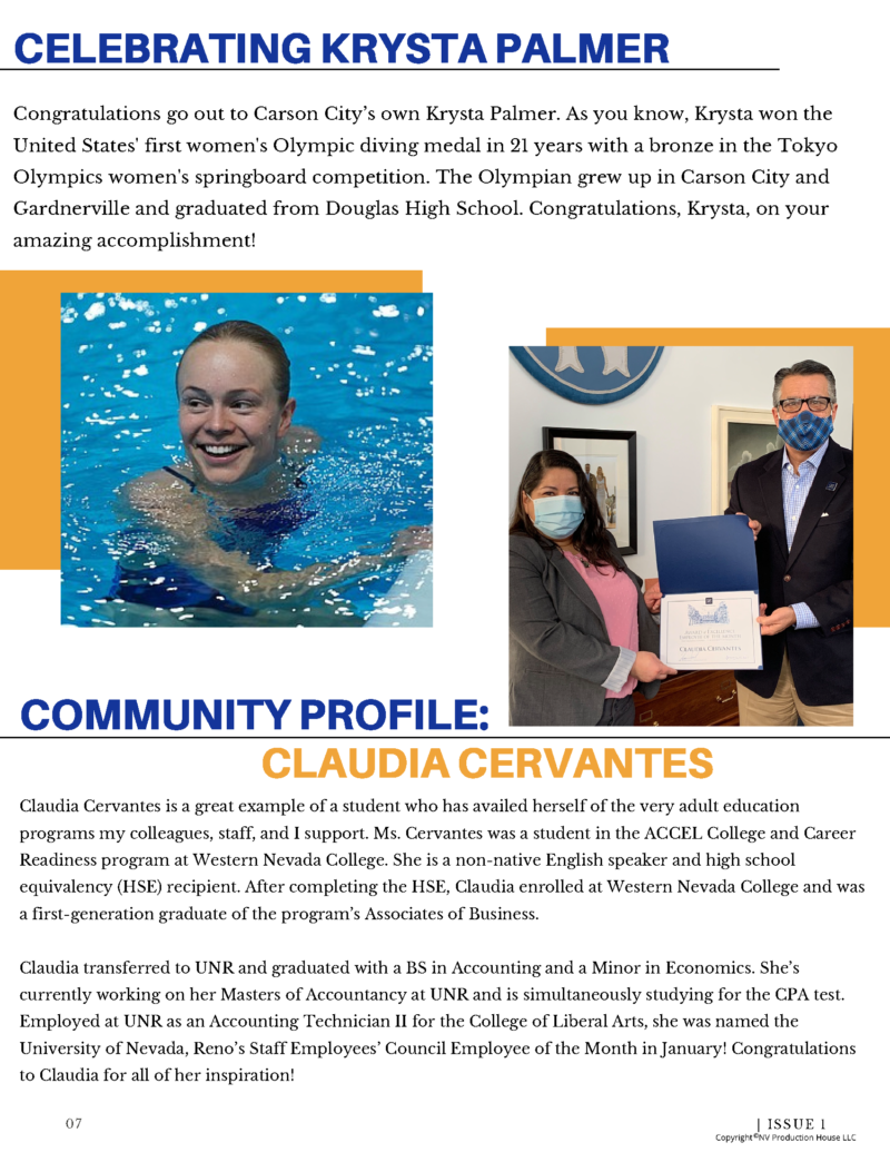 Check out the newest addition of the Carson City Compass, an official newsletter from Mayor Lori ...