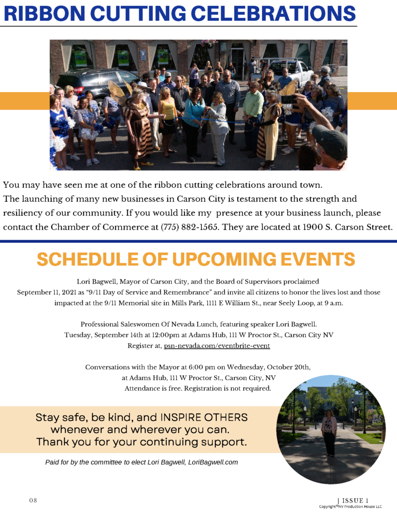 Check out the newest addition of the Carson City Compass, an official newsletter from Mayor Lori ...